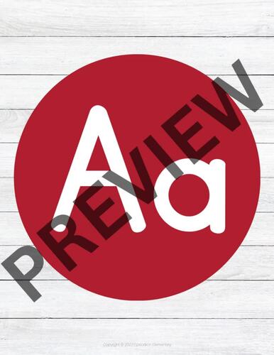 Alphabet Posters Print and Cursive: Bright Colors by Episode in Elementary