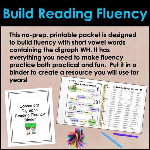 WH Digraphs Decodable Passages Readers + Fluency Tracker | Orton Gillingham