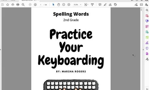 Keyboarding Spelling Words Practice for 2nd Graders by NoDowdy | TPT