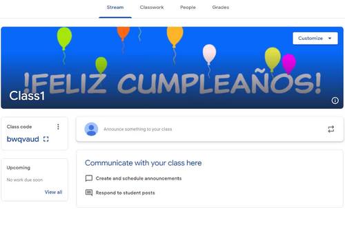 Animated Google Classroom Headers (¡Feliz Cumpleaños!) - Banners