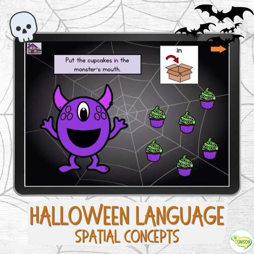 Halloween Spatial Concepts Boom Cards™ In Out On Off Next Between Front ...