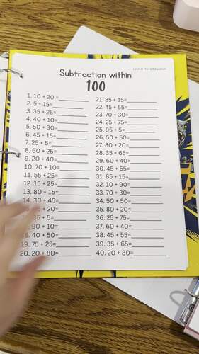 Math Worksheets Within 100: Addition, Subtraction, Multiplication, and ...
