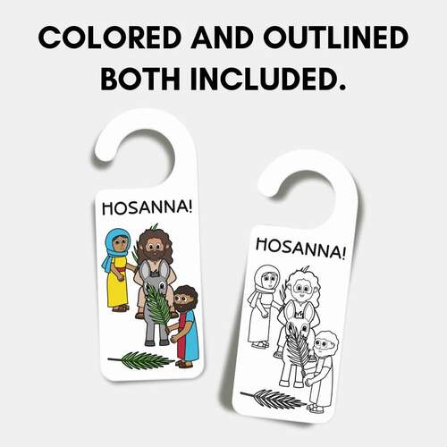 Hosanna Palm Sunday Easter Holy Week Door Hanger Christian Bible Craft