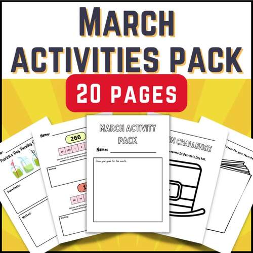 March Early Finisher Morning Work Creative Activity Pack by Organised ...