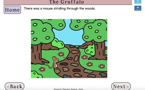 The Gruffalo Story & Language Activities, BOOM CARDS, Distance Learning