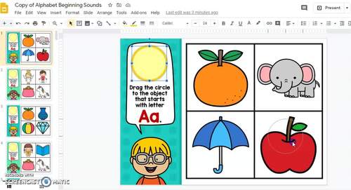 Beginning Sounds Alphabet for Google Classroom Distance Learning