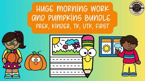 Pumpkin Morning Work Bundle October Printables PreK Kindergarten First ...