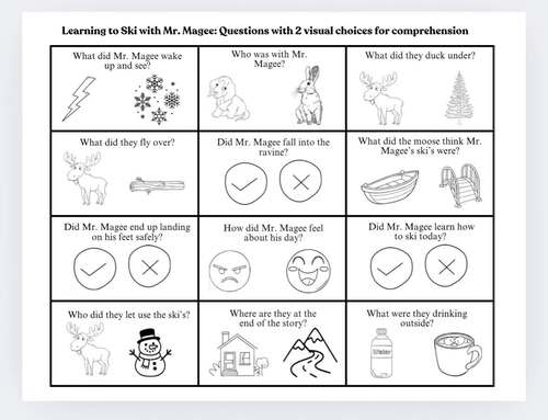 Learning to Ski with Mr. Magee Language Activities | Winter WH ...