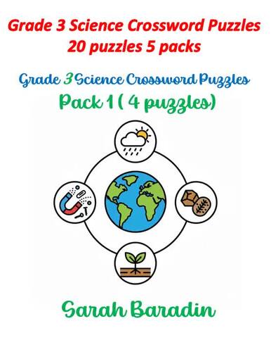 Grade 3 Science Crossword With & Without Word Banks Pack 1 Weather ...
