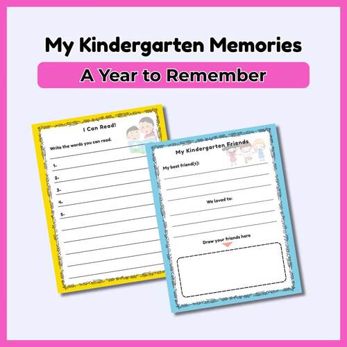 My Kindergarten Year – End of Year Memory Book by Learnful | TPT