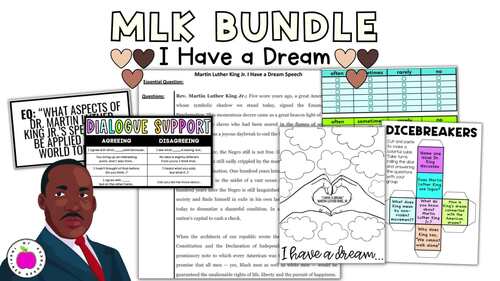 Dr. Martin Luther King, Jr. "I Have a Dream" Speech Actvities | TPT