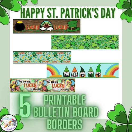 St. Patrick's Bulletin Board Borders by The Unique Science Teacher