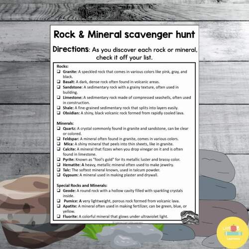 Nature Walk Rock and Mineral Journal by Valeria craig little learners