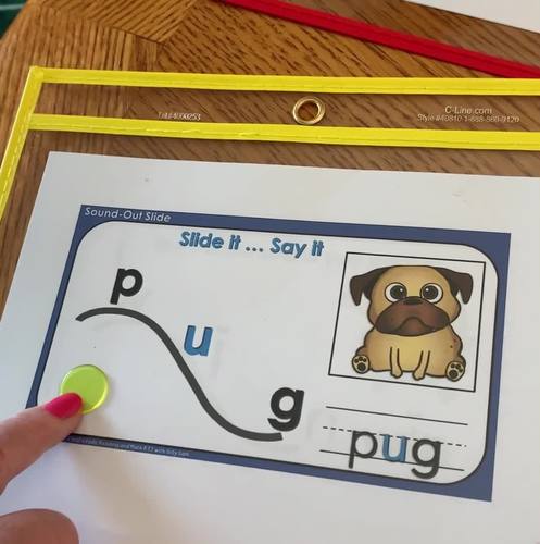 CVC PHONEME BLENDING Short U Word Families Sound Out Slide RTI SOR K-2