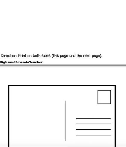 Cute PRINTABLE Thank You Postcards for students, teachers, and parents