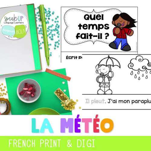 French Weather Reader | Le temps la météo | Print & Boom Cards Audio ...