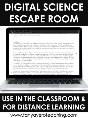 Science Digital Escape Room Conductors and Insulators by Tanya Yero ...