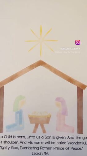 Christmas Nativity Handprint Crafts Printable Nativity Craft Pre-K ...