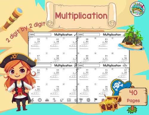 Multiplication drills for Multiplying 2 Digit by 2 Digits Math Worksheets