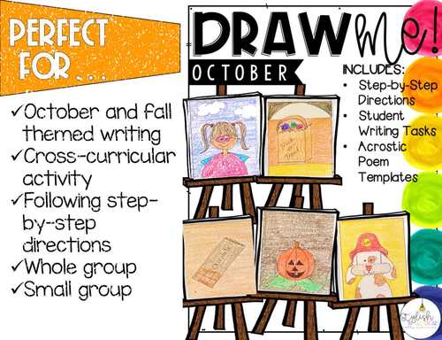Draw Me October | Seasonal Directed Drawings by Stylish In Elementary