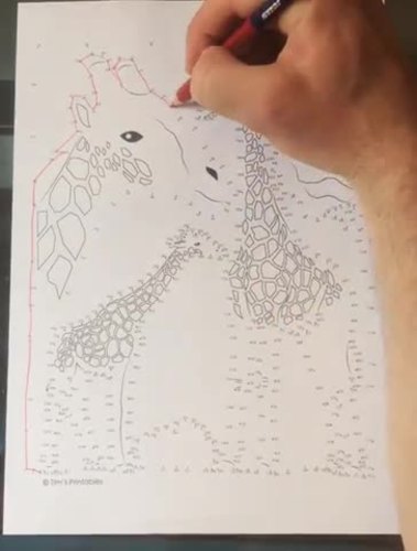 Giraffe Extreme Difficulty Dot-to-Dot / Connect the Dots PDF | TPT
