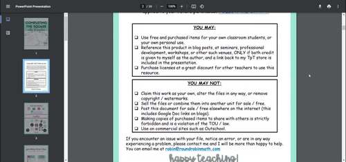 Completing the Square Guided Notes Practice Homework Algebra 2 | TPT