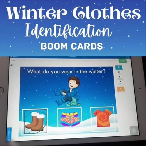 Winter Clothes Identification Boom Cards by Disha Digital School