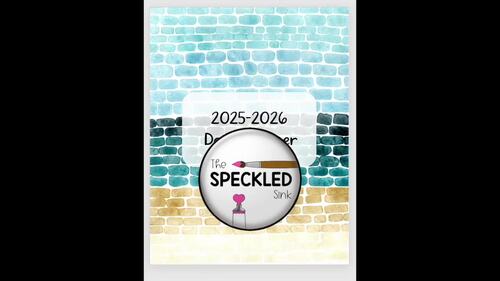 25-26 Art Teacher Planner. Editable digital or printable plan book