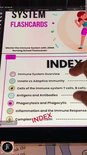 Immune System Flashcards Stickers | Nursing Study Card | Medical ...