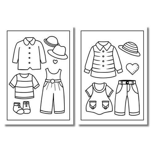Cute Clothes and craft Coloring Pages, Coloring Sheets, Preschool ...