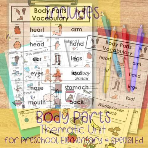 Body Parts Thematic Unit for Preschool, Elementary, and Special Education
