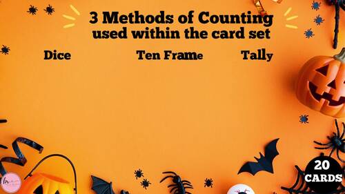 Halloween Math Activity Counting to 20 for Kindergarten, Numbers 1 to 20