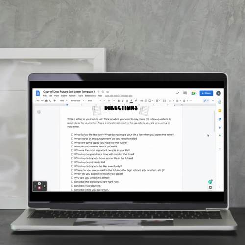 New Years 2024 Activity: Letter to My Future Self | Middle & High School
