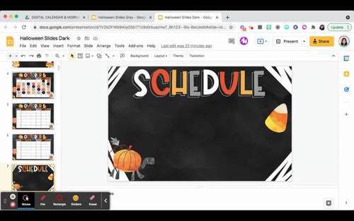 HALLOWEEN THEME DAILY SLIDES - CALENDAR & MORNING MEETING - 2 STYLES ...