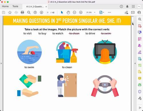 ESL Beginners Lesson: Learn Auxiliary Verbs in 3rd Person Singular