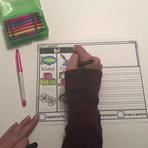 Phonics Writing Prompts: (ALL YEAR) Science of Reading Paper Worksheets ELA