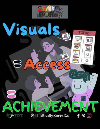 Blue Outline Visual Schedules | Low Stimulation SPED | Editable | TPT