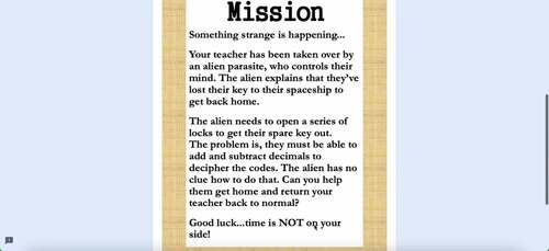 Adding & Subtracting Decimals Escape Room & Digital Game Bundle (4th ...