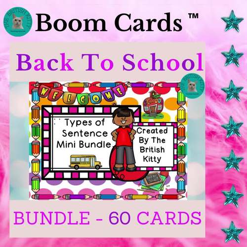 Back To School Types of Sentence Mini Bundle Boom™ Cards by The British ...
