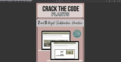 Crack the Code Math | No Prep Multi Digit Subtraction Game | Science ...