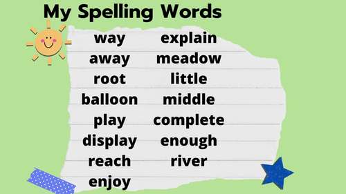 Digital-Wonders Second Grade Spelling- Unit 6 Week 4 by Digital Kept Simple