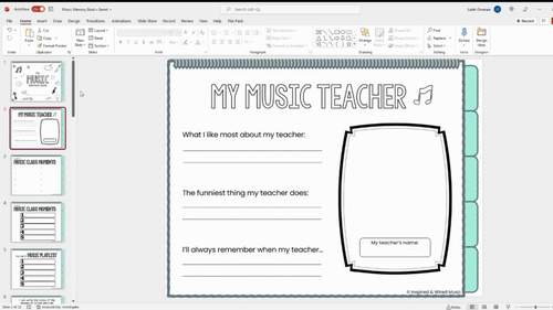 Music Memory Book | End of the Year Time Capsule Activity | TPT