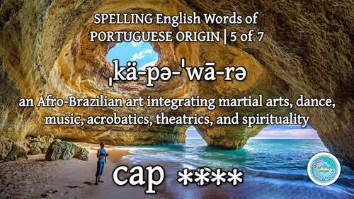 SPELLING English Words of PORTUGUESE ORIGIN by One Aqua Clear Book