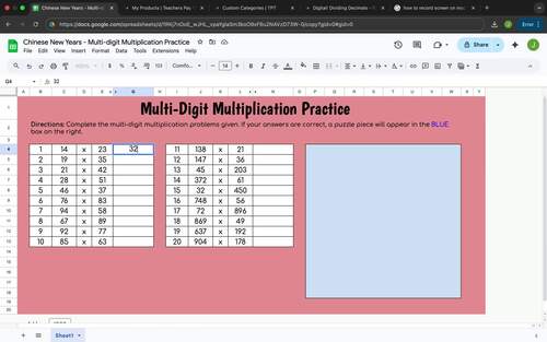 Chinese New Year - Multi-digit Multiplication - 5th Grade Math ...
