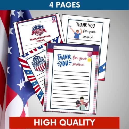 Veterans Day Activities| Writing Thank You Letter | Write a Letter to a ...