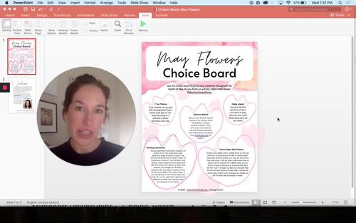 May Flowers Choice Board- Fun & Creative- Distance Learning Enrichment