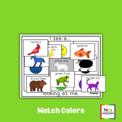 Brown Bear Story Activity Set: Animal & Color Matching Plus Retell