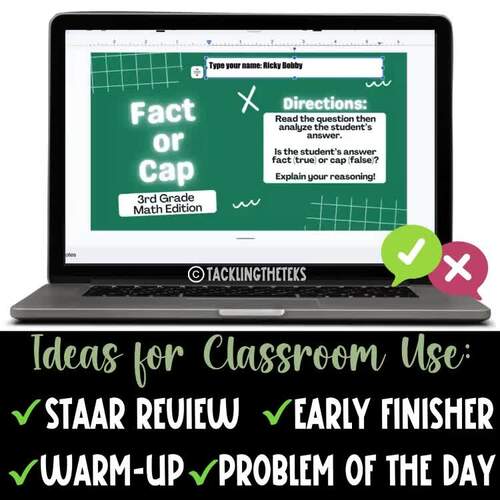 3rd Grade Math STAAR Review: End of the Year Digital Error Analysis ...