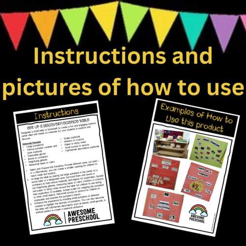 Pumpkin Discovery Area - Preschool, Kindergarten, Early Years | TPT