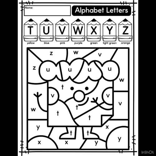 Kindergarten Alphabet Coloring Worksheets – Upper + Lowercase Letter ...